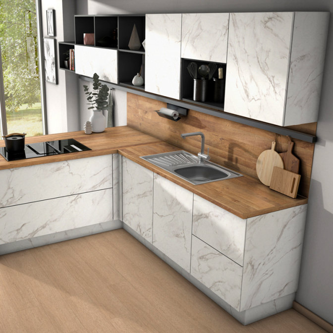 ДСП Egger F800 ST9 Мрамор Кристалл, 2800х2070х18 ᐅ Купить в Украине ...